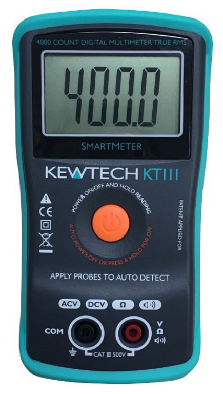 Kewtech KT111 | 500v AC/DC TRMS Digital Multimeter - Go Sparky