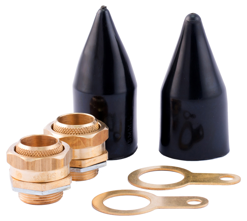 SWA PBW25LSF-PK 25mm LSF Indoor Brass Cable Gland Pack with 2x - Go Sparky