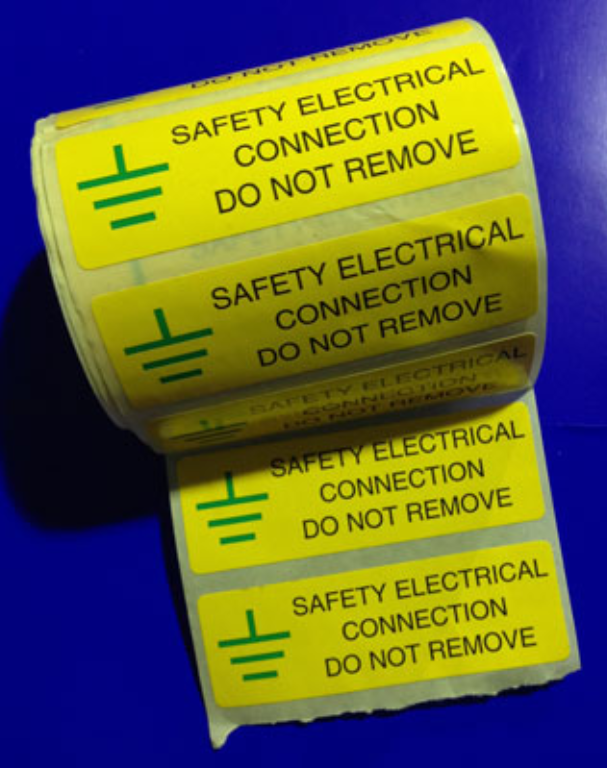 Industrial Signs IS64250R Self Adhesive Electrical Connection D- Go Sparky
