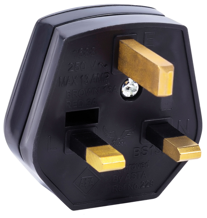 Niglon RPT13B | 13A 3 Pin Resilient Electrical Plug, Heavy Duty - Go Sparky