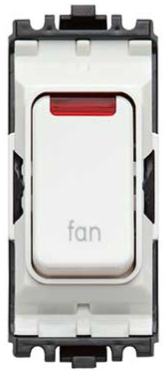 MK K4896NFNWHI Grid Plus 20A 1 Way Double Pole Fan Grid Switch - Go Sparky
