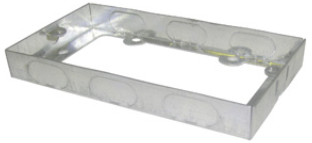 Green Brook 216EB | 16mm 2 Gang Extension Metal Back Box - Go Sparky