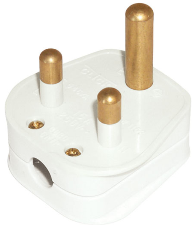 Click Scolmore PA166 | 5A Round Pin Electrical Plug Top, White - Go Sparky