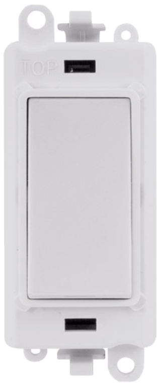 Click Scolmore GM2002PW Gridpro 20A 2 Way Switch Module, Polar - Go Sparky