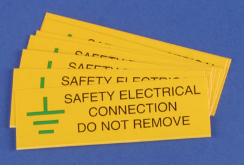Industrial Signs IS0610SA Self Adhesive Safety Electrical Conne- Go Sparky