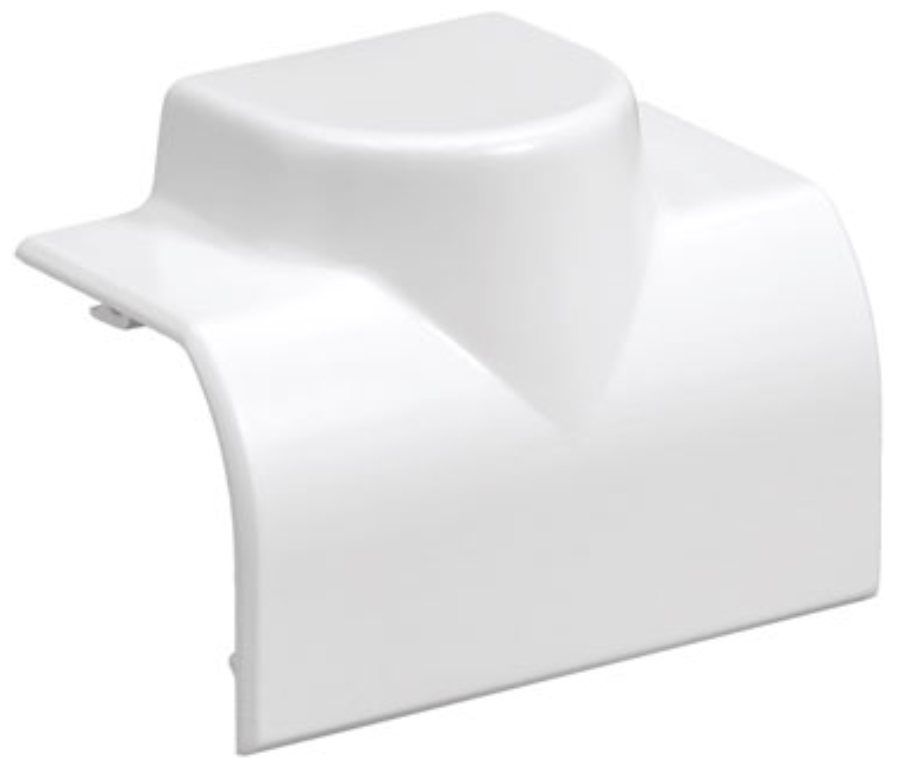 MK VP188WHI Prestige 3D Mini Trunking & Conduit Adaptor, White - Go Sparky