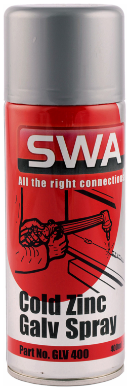 SWA GLV400 Cold Zinc Galvanised Aerosol Spray Paint For Rust/Co- Go Sparky
