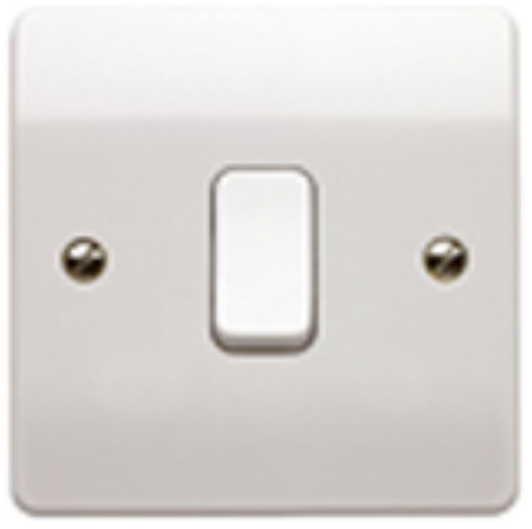 MK K4876WHI Logic Plus 10A Double Pole 1 Gang 1 Way Light Switc- Go Sparky