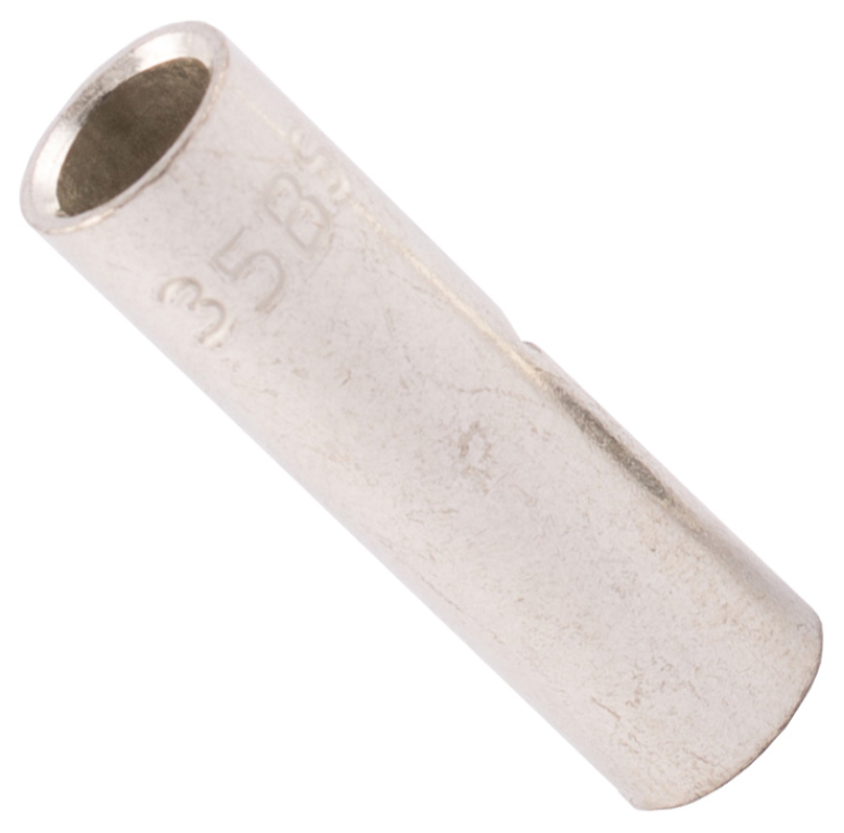 SWA 35BS | 35mm Copper Tube Butt Splice Crimp Connector - Go Sparky