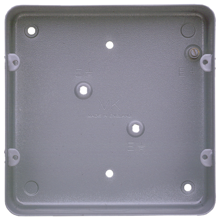 MK 893ALM | Grid Plus 6 & 8 Gang Flush Knockout Metal Back Box - Go Sparky