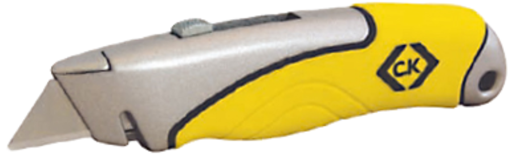 CK T0957-1 | Soft Grip Retractable Blade Trimming Stanley Knife - Go Sparky