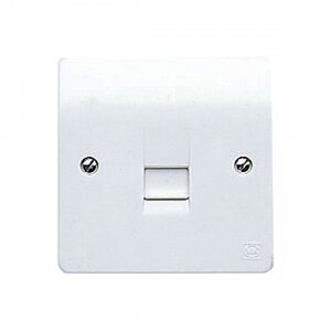 MK K422WHI Logic Plus 1 Gang Master Telephone/Phone Socket, Whi- Go Sparky
