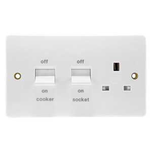 MK K5060WHI Logic Plus 45A Double Pole (DP) Flush Mounting Cook- Go Sparky